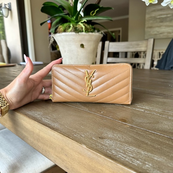 Yves Saint Laurent | Bags | Ysl Tan Wallet | Poshmark